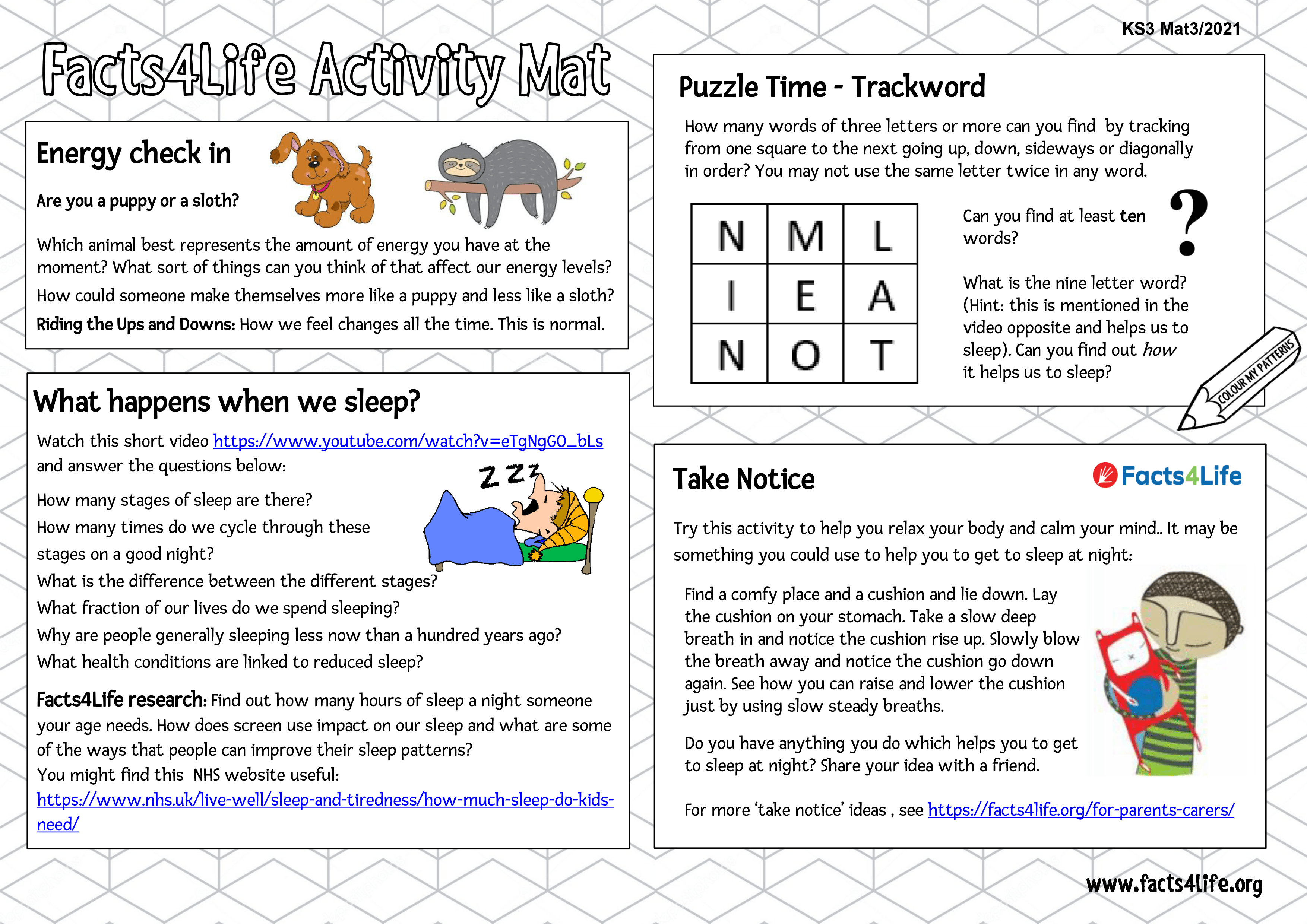 Home Learning Resources - KS3 - Facts4Life